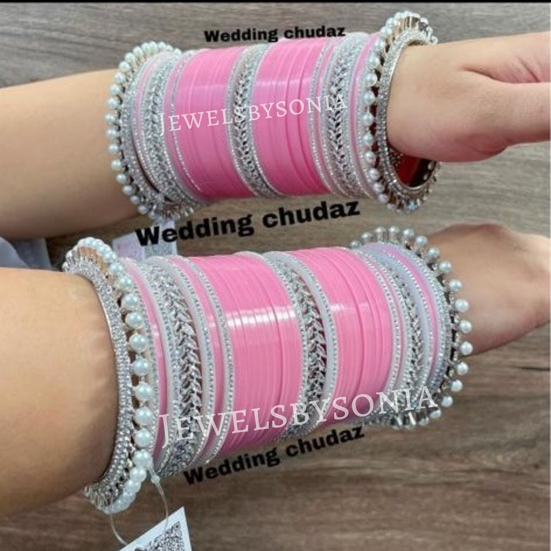 Traditional Indian Wedding Bridal Chura High Quality AD Punjabi Set ...