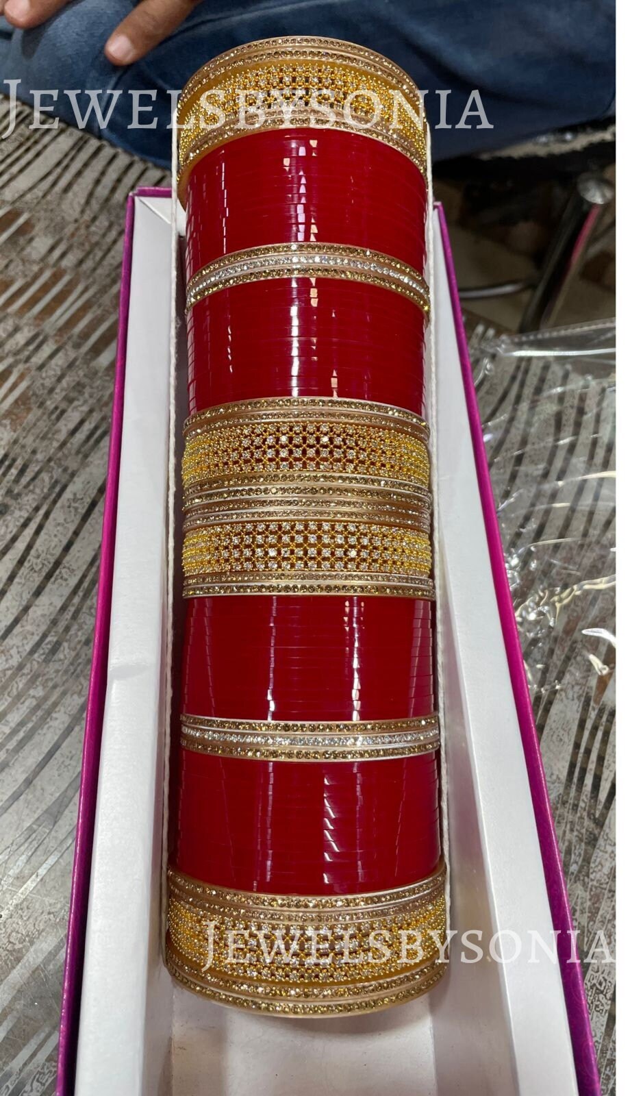 Traditional Bridal Chura Indian Bangles Red Dotted Chura - Etsy