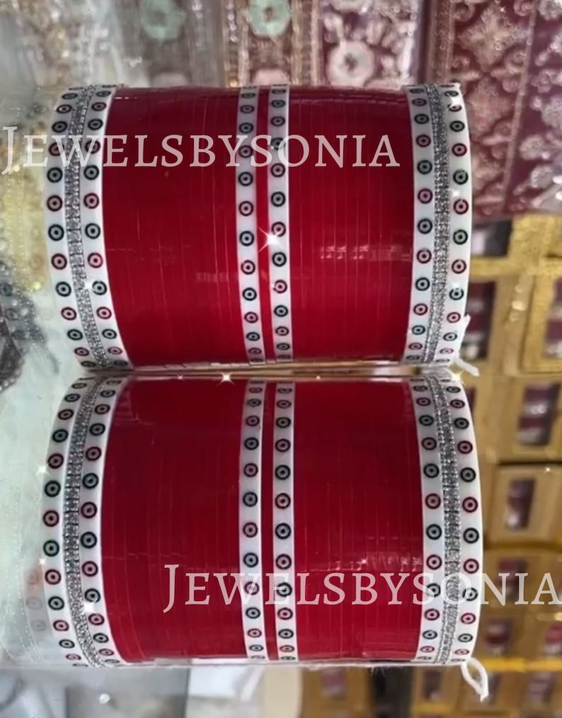 American Diamond Chura Set Bridal Chuda Punjabi Chooda - Etsy