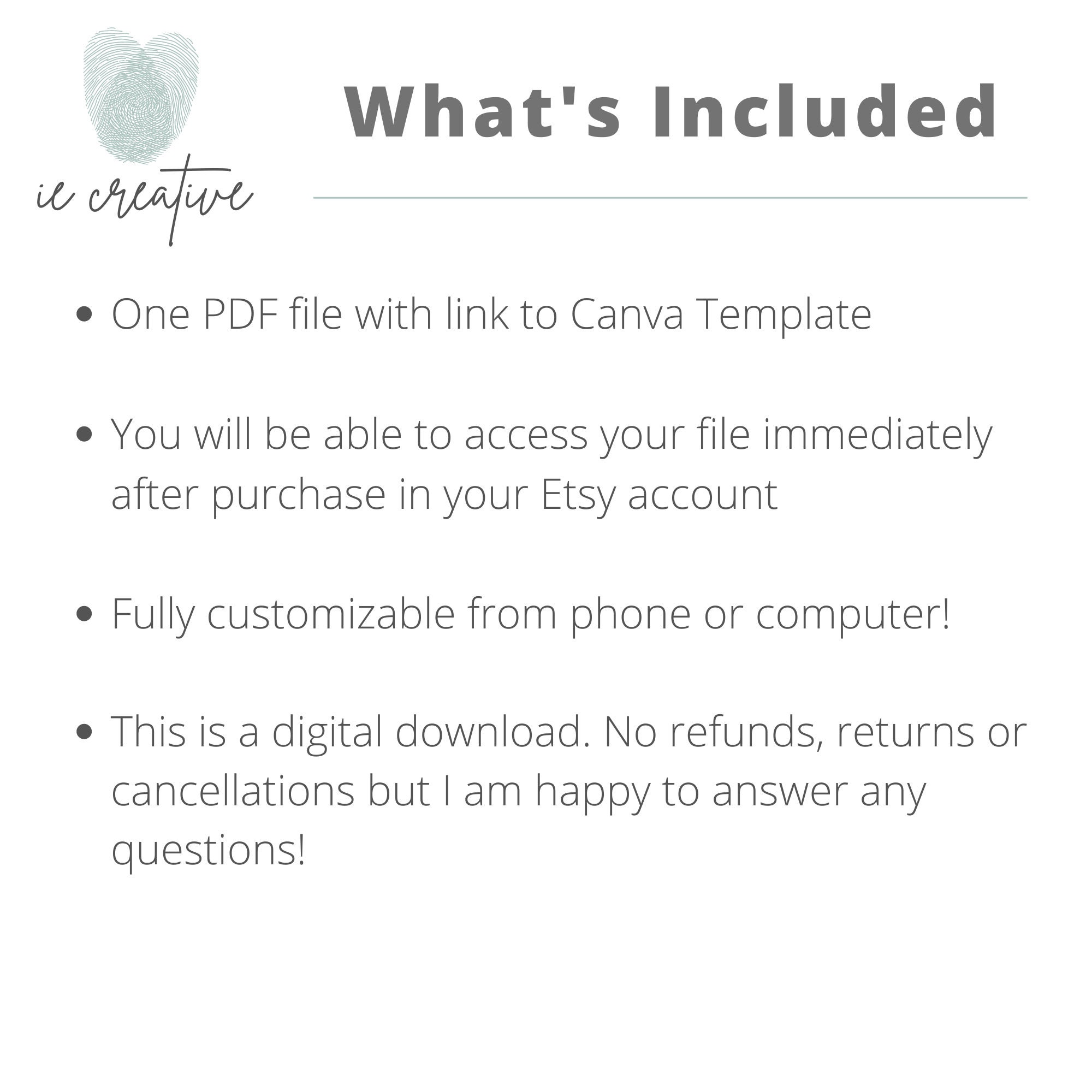 Basic Flyer Template, Printable, Instant Download, Small Business Flyer ...