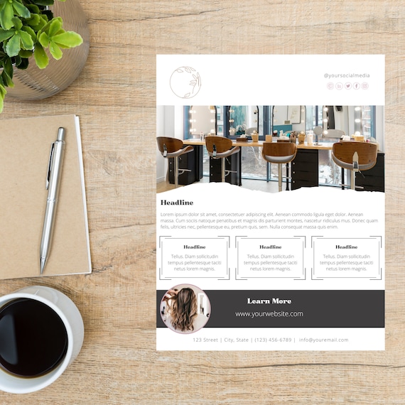 Basic Flyer Template Printable Instant Download Small - Etsy