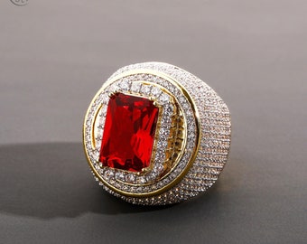 Red Stone Ring - Etsy