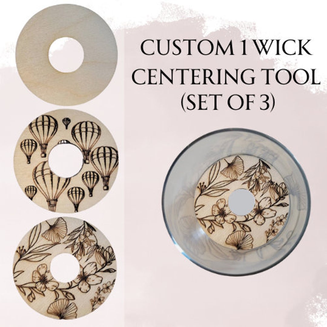 Custom Single Wick Candle Centering Tool SET of 3 - Etsy