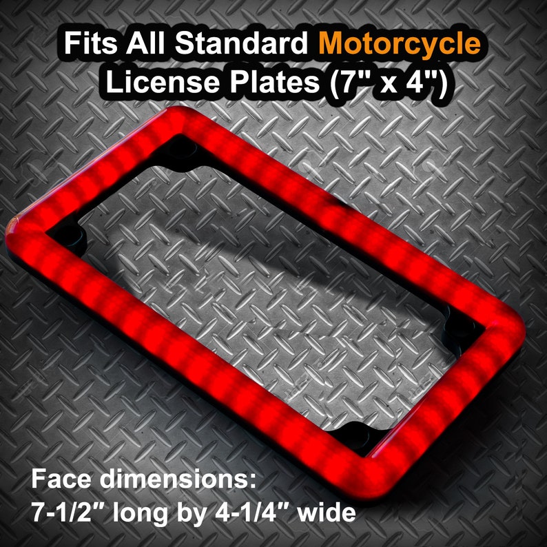 LED Lighted Motorcycle License Plate Frame Turn Signal Brake - Etsy