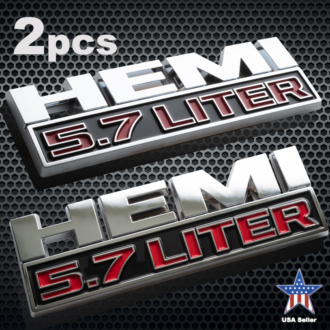 2pcs Hemi 5.7 Liter Emblems 3D Side Door Fender 2009-2019 RAM 1500 2500 3500 - Etsy