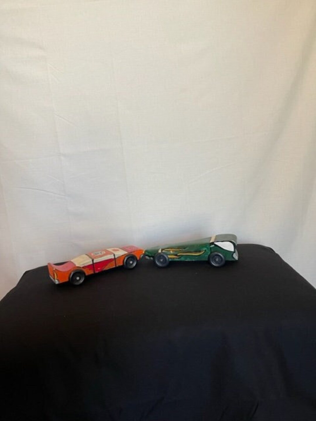 Vintage Wood Carved Race Car - Etsy