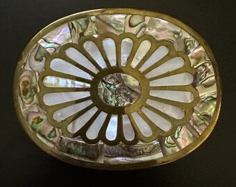 Dukes of Hazzard Bo Duke Belt Buckle RARE 1970s Vintage Abalone Shell ...