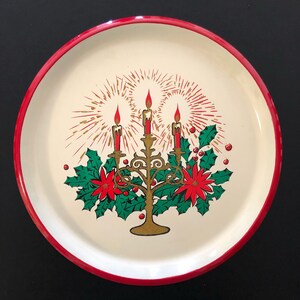 1960s Christmas Metal Serving Trays Vintage Mid-century Modern ...