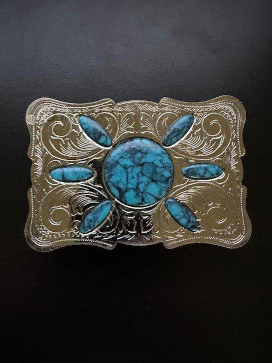Dukes of Hazzard Bo Duke Style Belt Buckle With Turquoise Stones ...