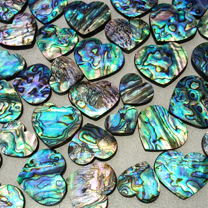 Abalone herz cabochons - Etsy.de