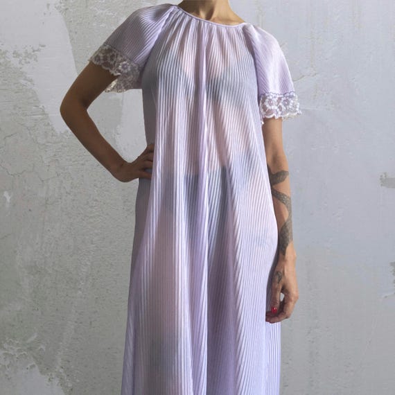 vintage sheer nightgown, sheer dress, vintage gown, v… - Gem