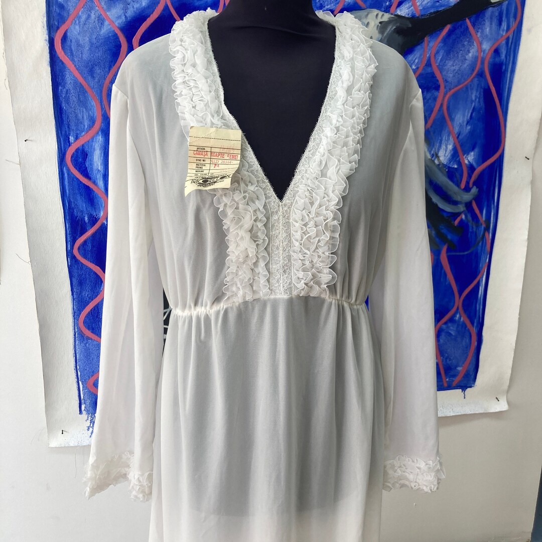 Boho Sheer Dress.,bridal Nightgown, Boho Nightgown, White Bohemian ...