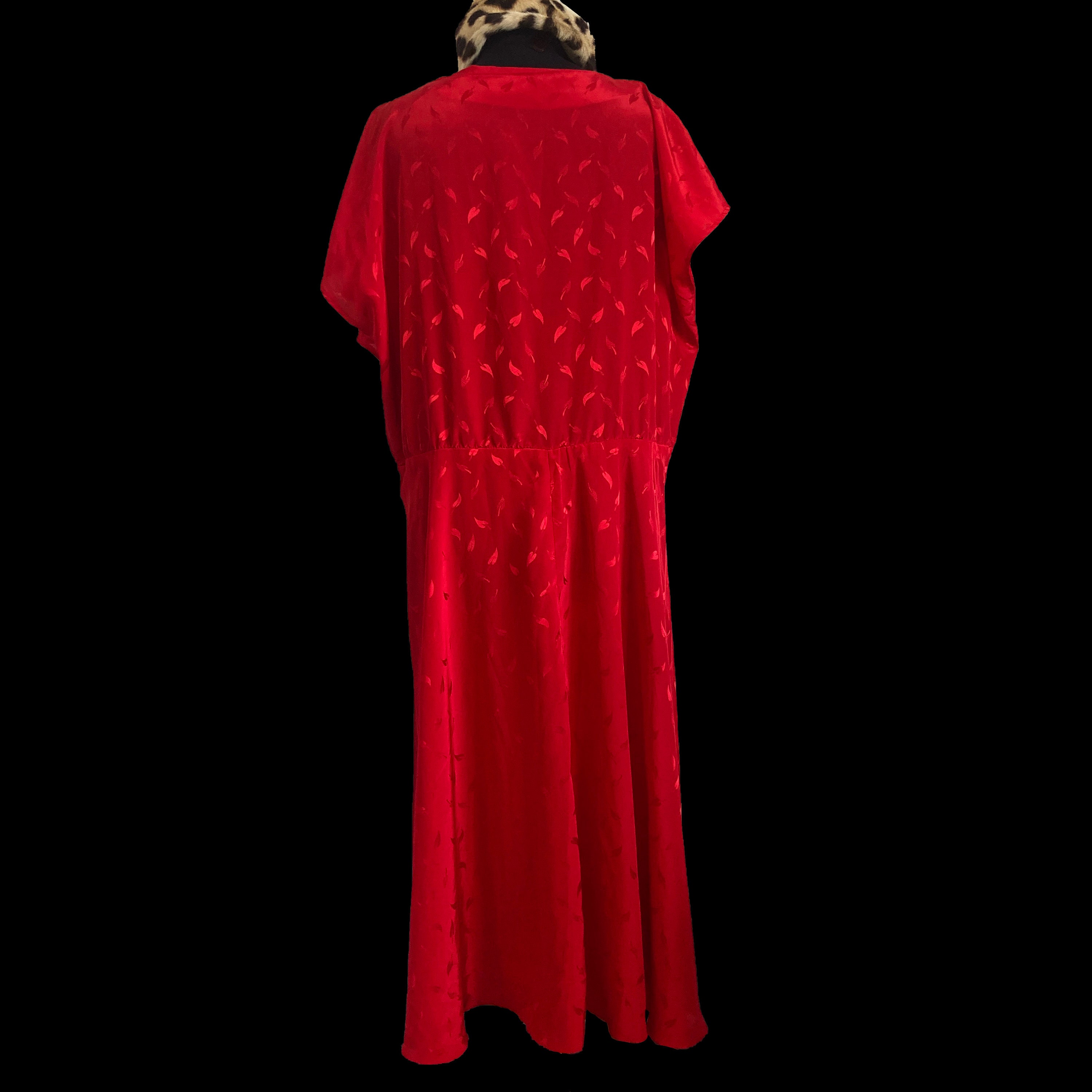 Vintage Red Evening Dress 80s Era, Sparkly Red Maxi Dress, Bohemian ...