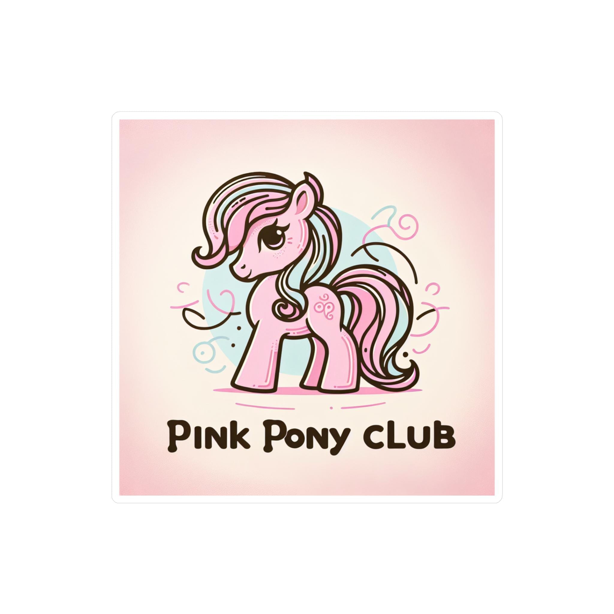 Pink Pony Club Waterproof Vinyl Sticker - Etsy