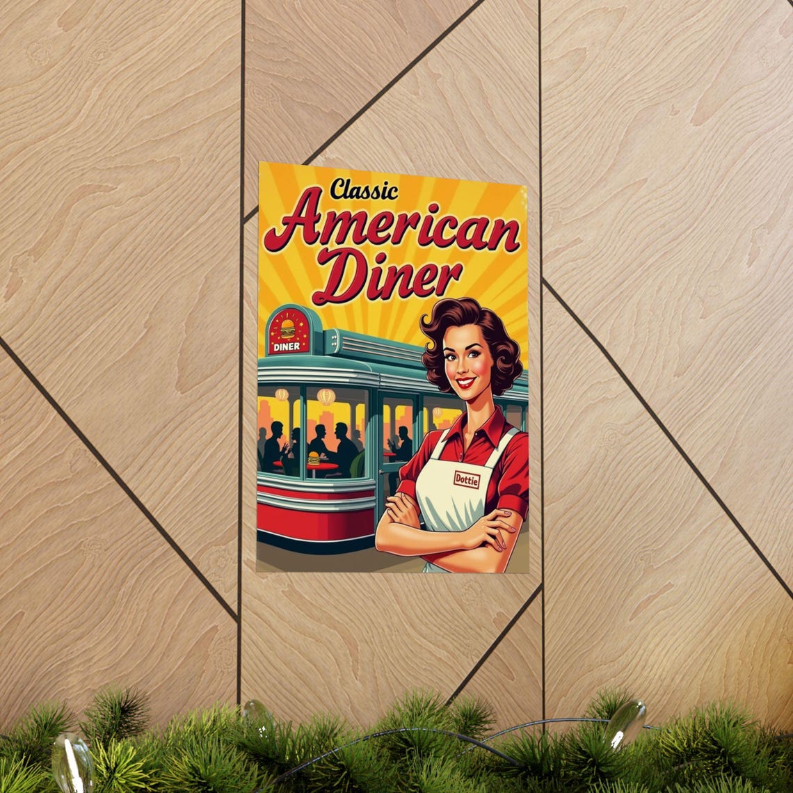 Vintage American Diner Decor Poster, Retro Wall Art, Classic Diner ...