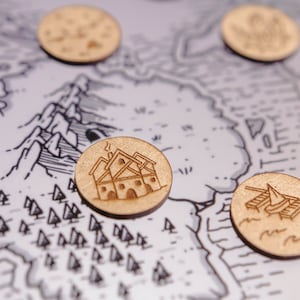 Laser Engraved Map Marker Tokens: DND 5E RPG Accessories - Etsy