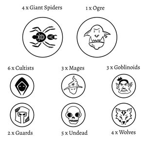 DND Minis Starter Set 53-piece Pack 5E Tokens Gift RPG Miniatures ...