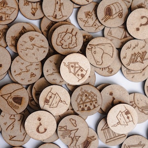 Laser Engraved Map Marker Tokens: DND 5E RPG Accessories - Etsy
