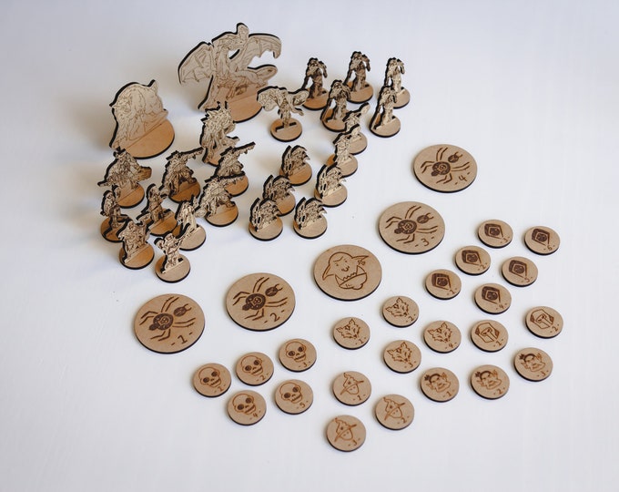 DND Minis Starter Set 53-piece Pack 5E Tokens RPG - Etsy