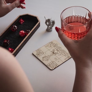 Dungeons and Dragons Terrain Coaster Set | Dungeon Tiles | Laser ...