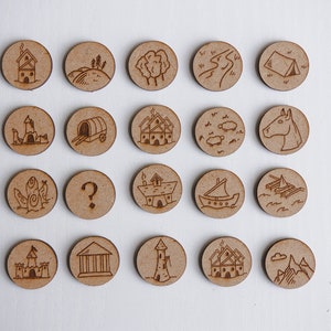 Laser Engraved Map Marker Tokens: DND 5E RPG Accessories - Etsy