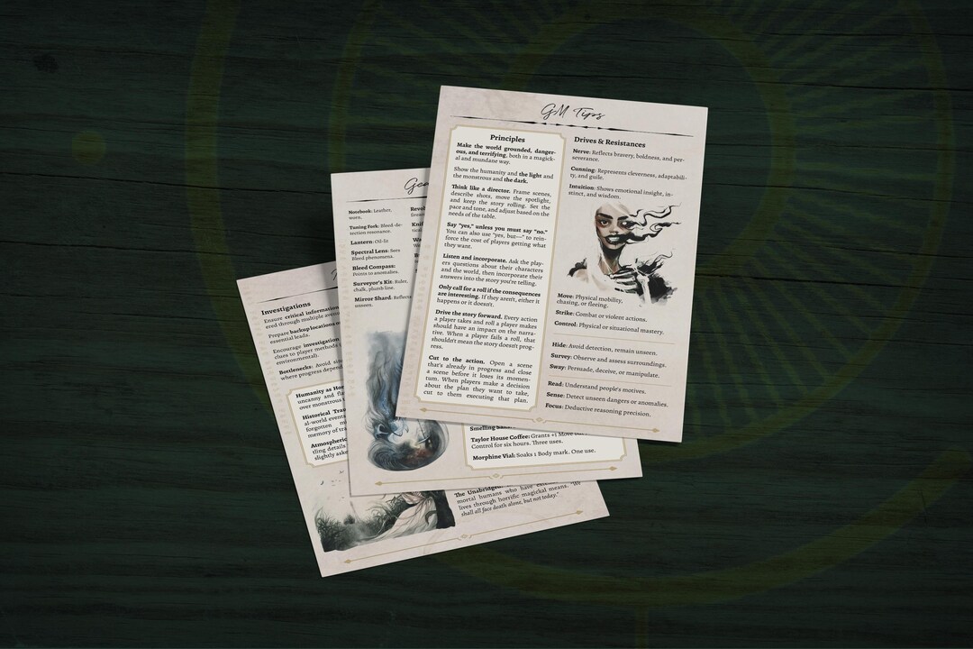 Candela Obscura GM Screen Inserts | Lightkeeper Accessories | RPG Gift ...