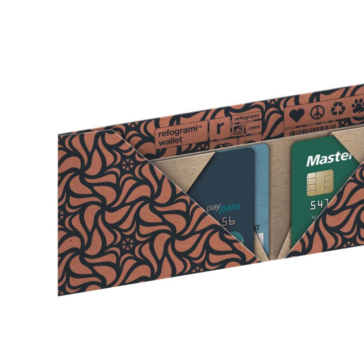 100 % Recycled Origami Wallet - BOHO CHIC, Vegan Wallet - Etsy