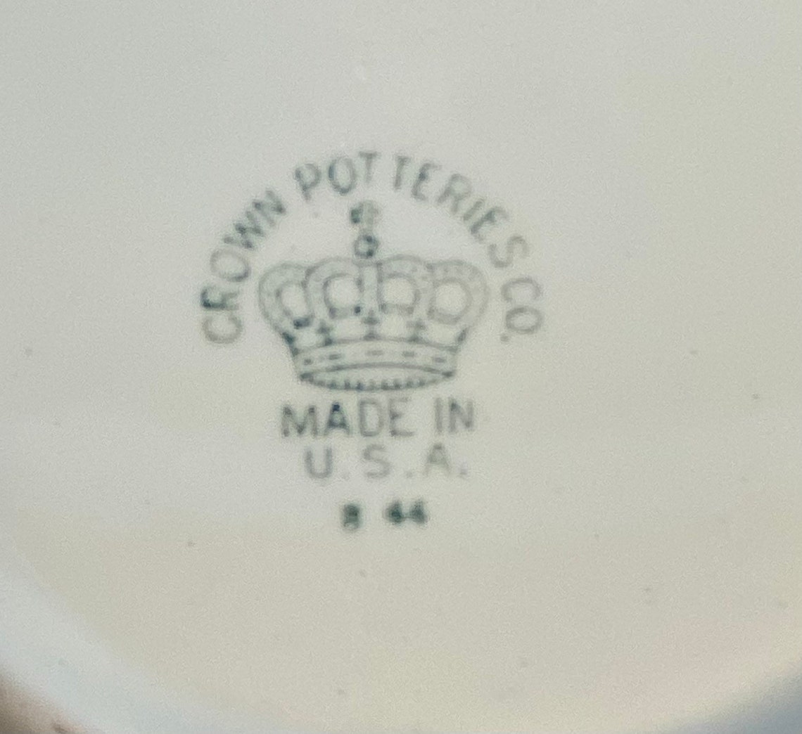 Vintage Crown Potteries Co. Dish Serveware - Floral Design - Etsy