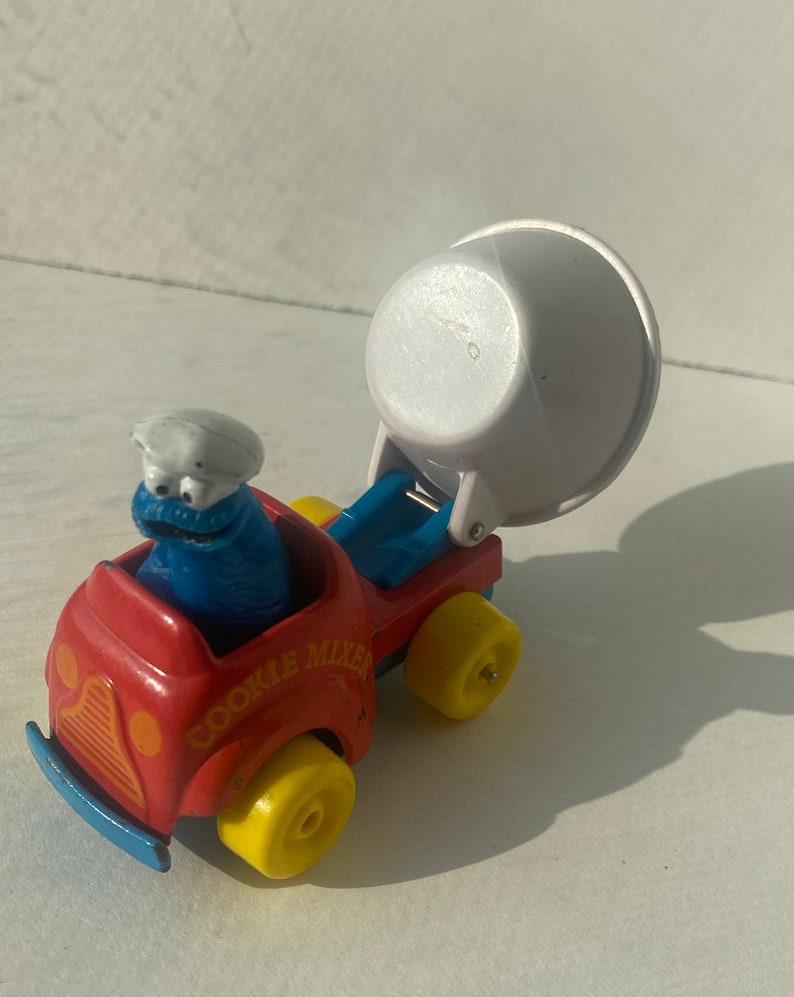 Vintage 1982 Sesame Street Cookie Monster Cookie Mixer Truck Playskool ...