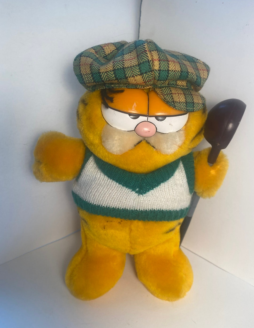 Vintage Garfield the Cat Golfer Plush Doll Toy With Golf Club - 1981 - Etsy