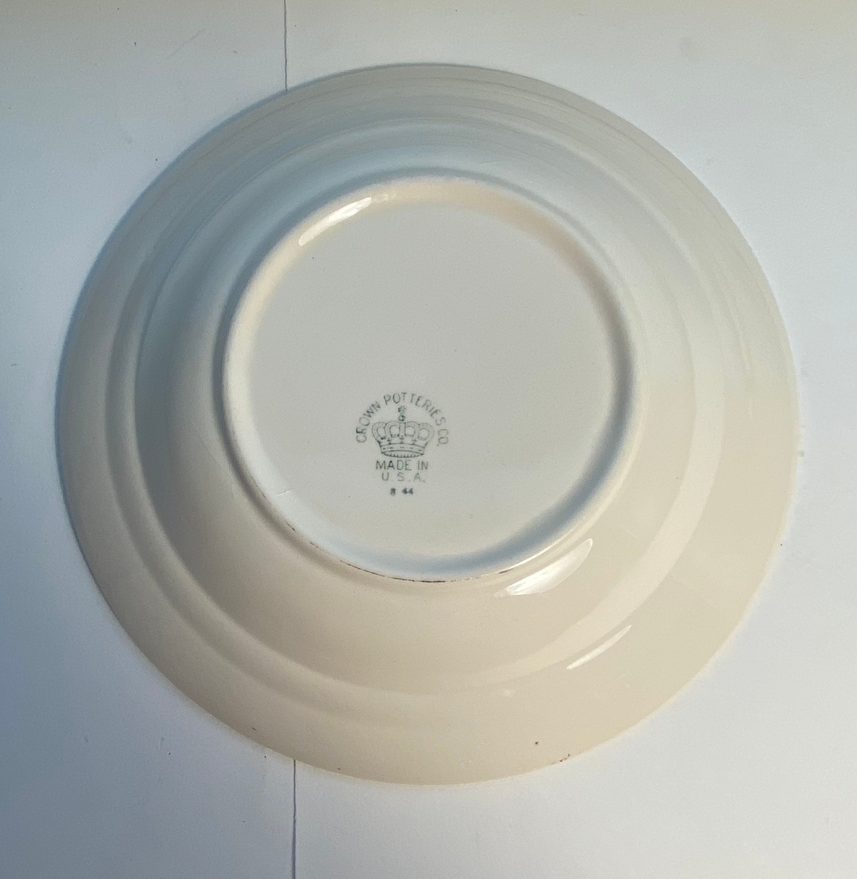 Vintage Crown Potteries Co. Dish Serveware - Floral Design - Etsy