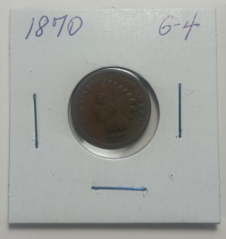 1870 Indian Head Cent G-4 - Etsy