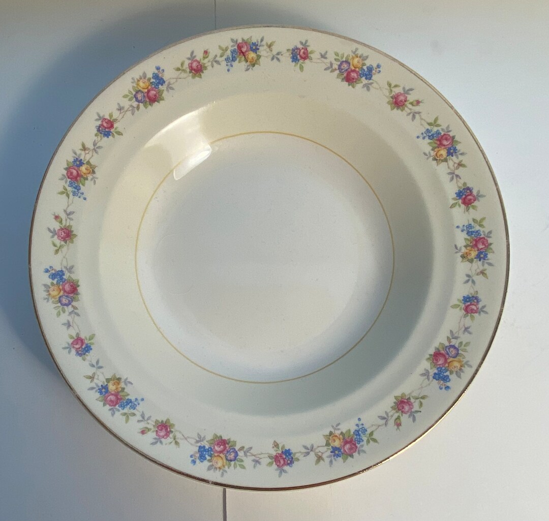 Vintage Crown Potteries Co. Dish Serveware - Floral Design - Etsy