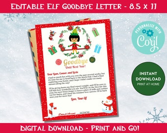Magic Elf Hello & Goodbye Letters - Etsy