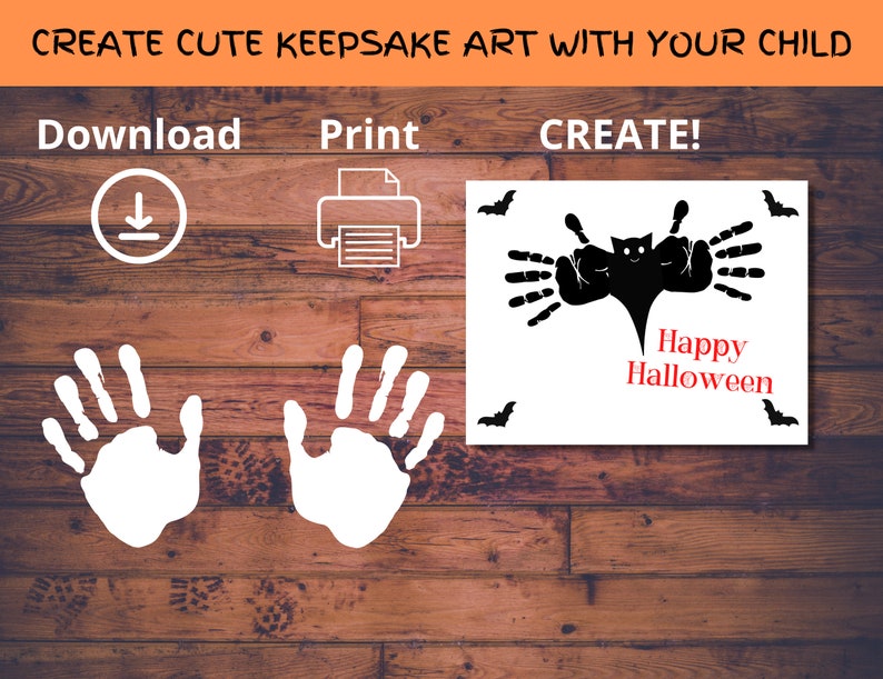 Halloween Handprint Craft Bundle, Handprint Craft, Halloween Printables ...