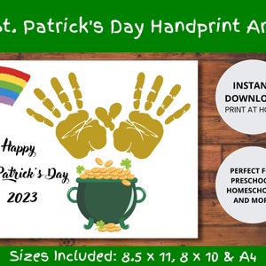 Pot of Gold Handprint | St Patricks Craft | St Patricks Day Handprint ...