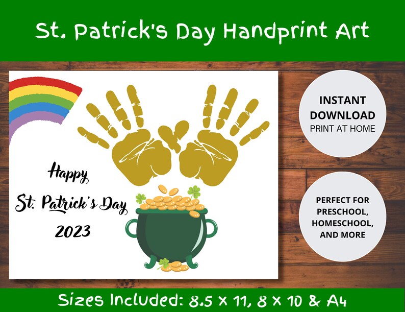 Pot of Gold Handprint | St Patricks Craft | St Patricks Day Handprint ...