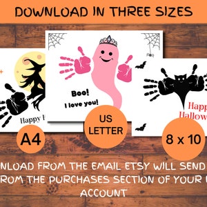 Halloween Handprint Craft Bundle, Handprint Craft, Halloween Printables ...