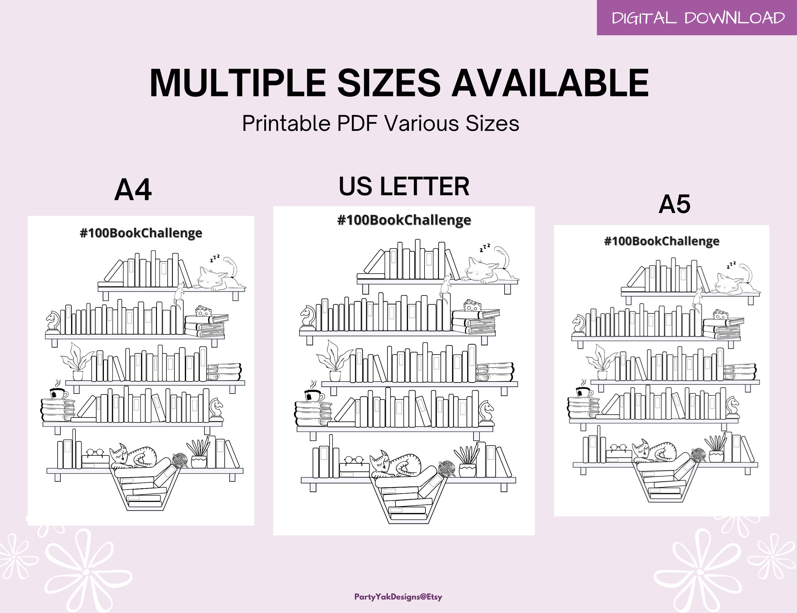 100 Book Challenge, Reading Tracker, Reading Challenge, 100 Book ...