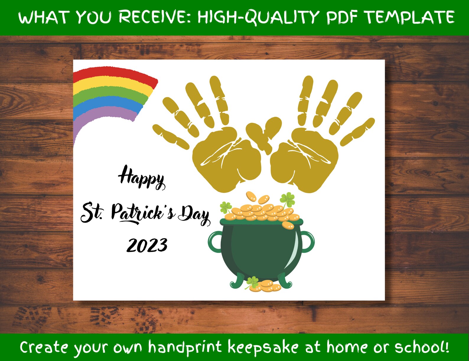 Pot of Gold Handprint | St Patricks Craft | St Patricks Day Handprint ...