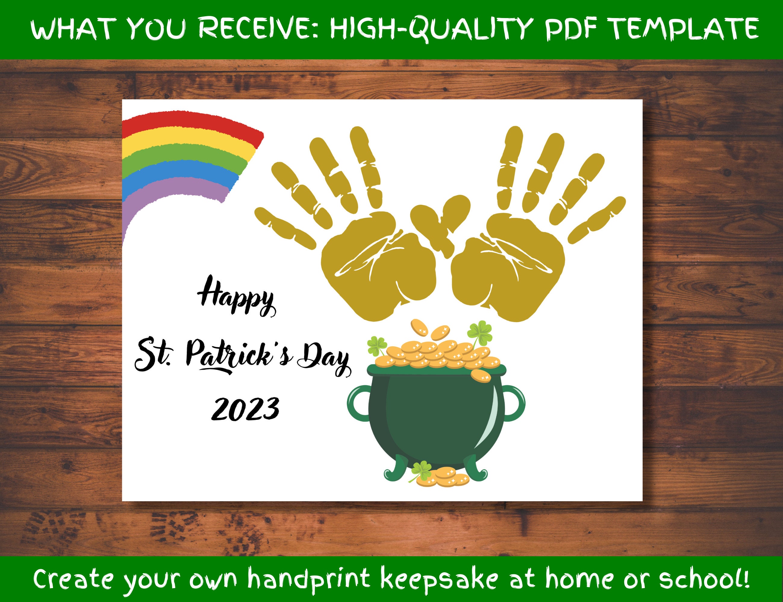 Pot of Gold Handprint | St Patricks Craft | St Patricks Day Handprint ...