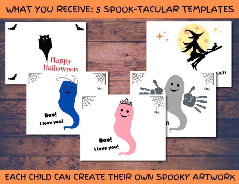 Halloween Handprint Craft Bundle, Handprint Craft, Halloween Printables ...