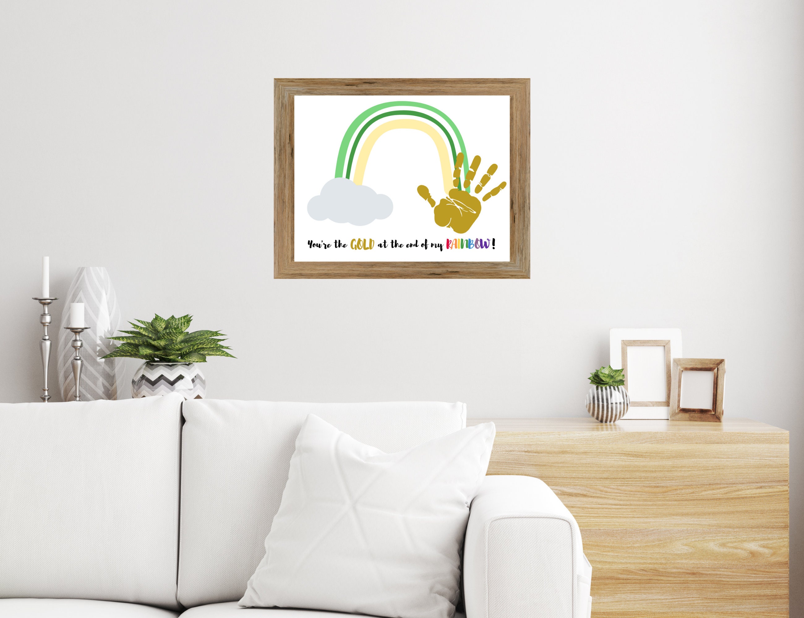 St Patricks Day Handprint Art: Boho Rainbow Craft (digital Download) - Etsy