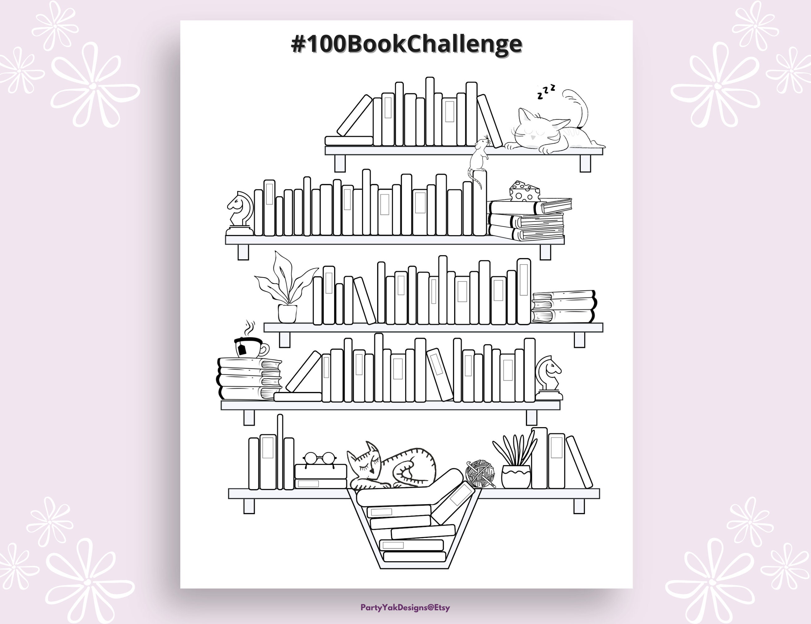 100 Book Challenge, Reading Tracker, Reading Challenge, 100 Book ...
