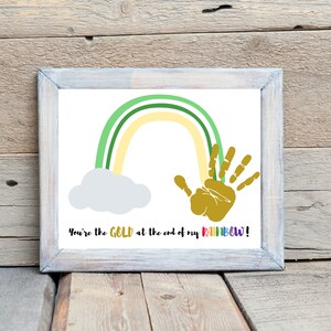 St Patricks Day Handprint Art: Boho Rainbow Craft (digital Download) - Etsy