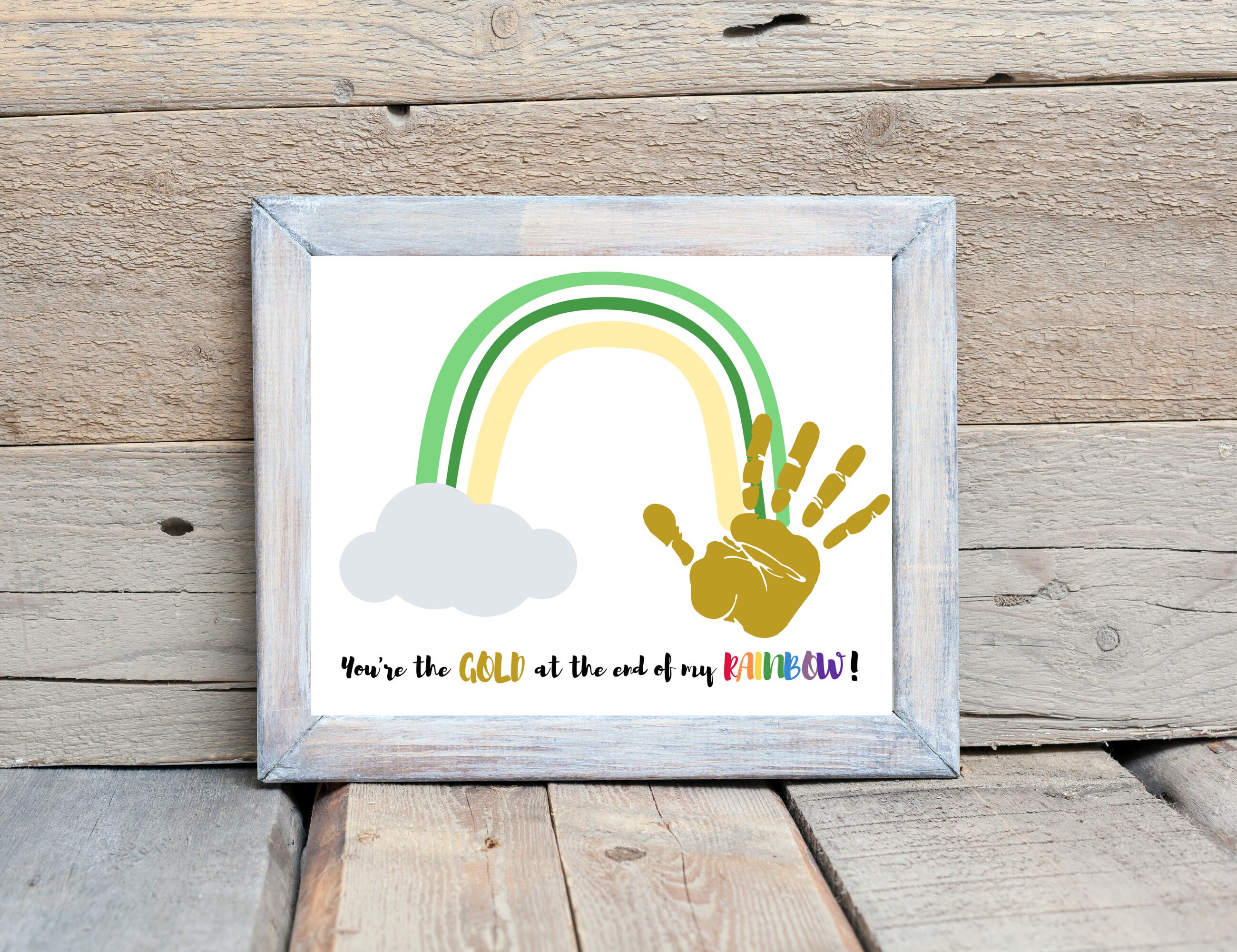 St Patricks Day Handprint Art: Boho Rainbow Craft (digital Download) - Etsy