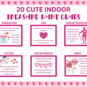 EDITABLE Valentine's Day Treasure Hunt, Valentine's Day Treasure Hunt ...