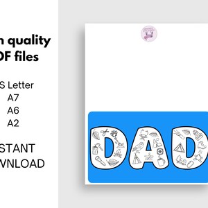 Printable Father's Day Card: Camping Theme Coloring Page (PDF Download ...