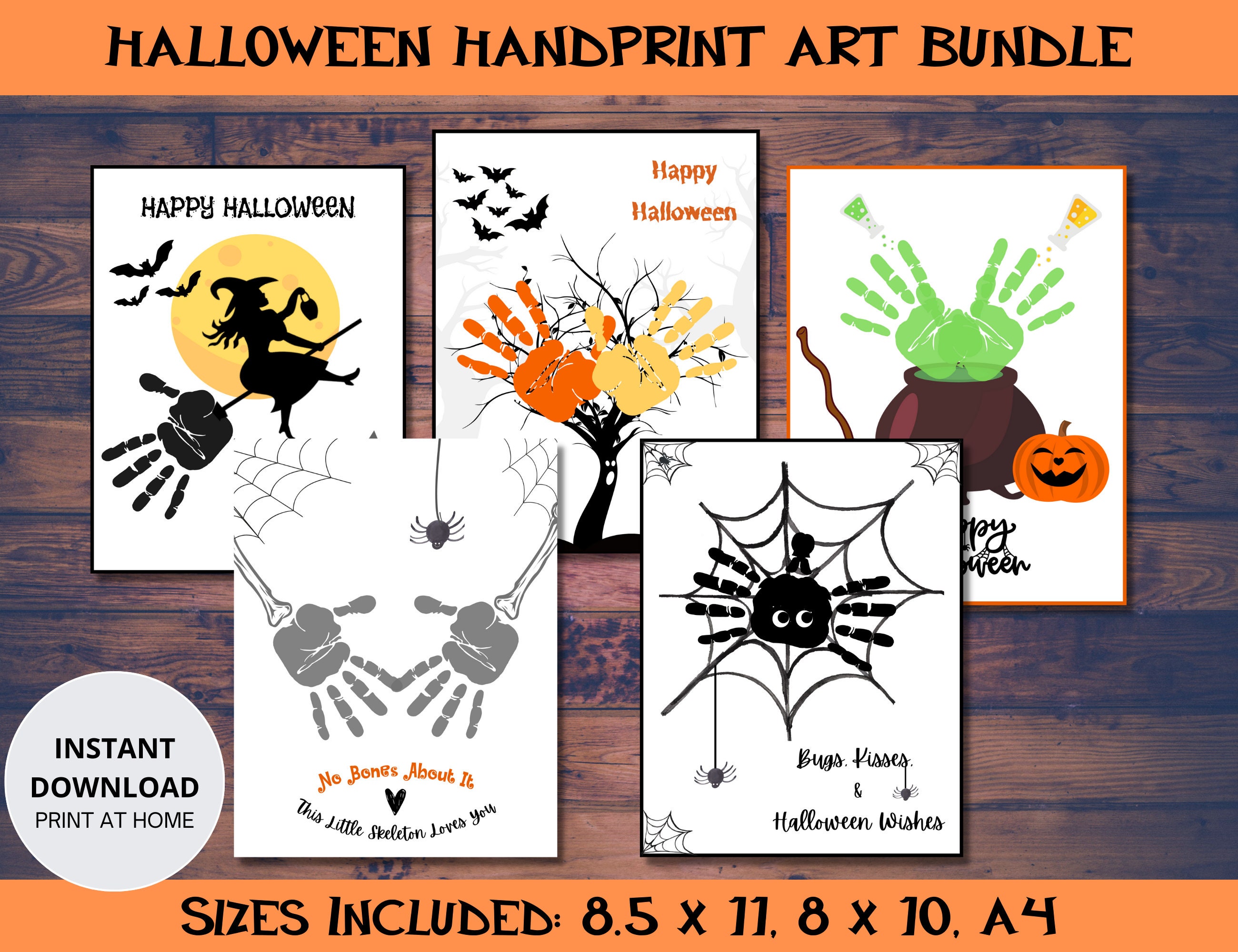 Halloween Handprint Art, Halloween Printables for Kids, Preschool ...