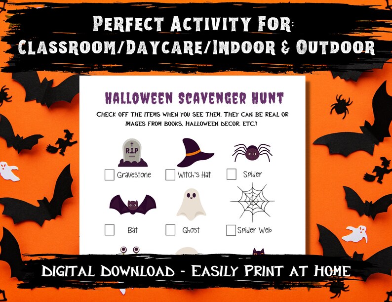 Halloween Scavenger Hunt | Printable Halloween Kids Activity ...